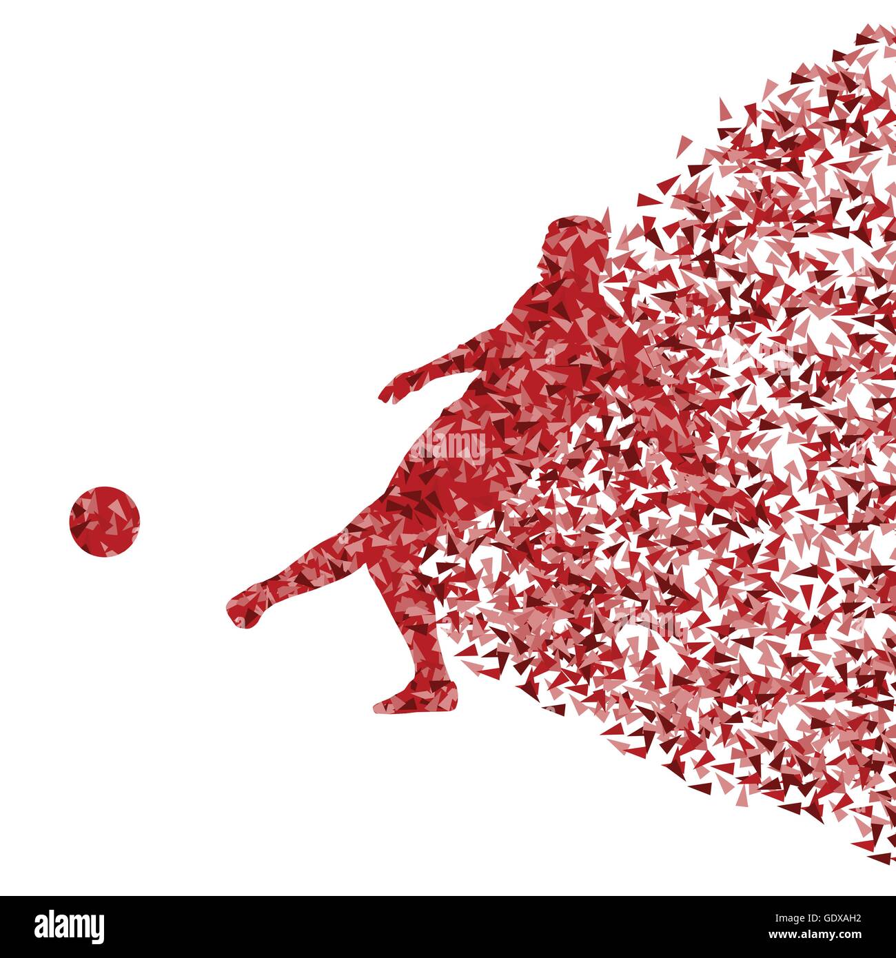 Soccer player ball kick vector background concept for poster Stock ...