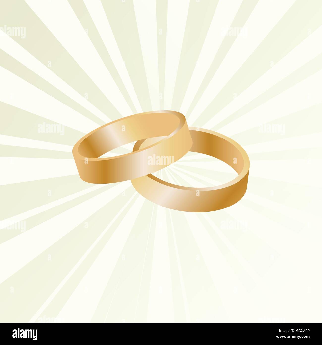 Couple of gold wedding rings vector background card Stock Vector Image ...