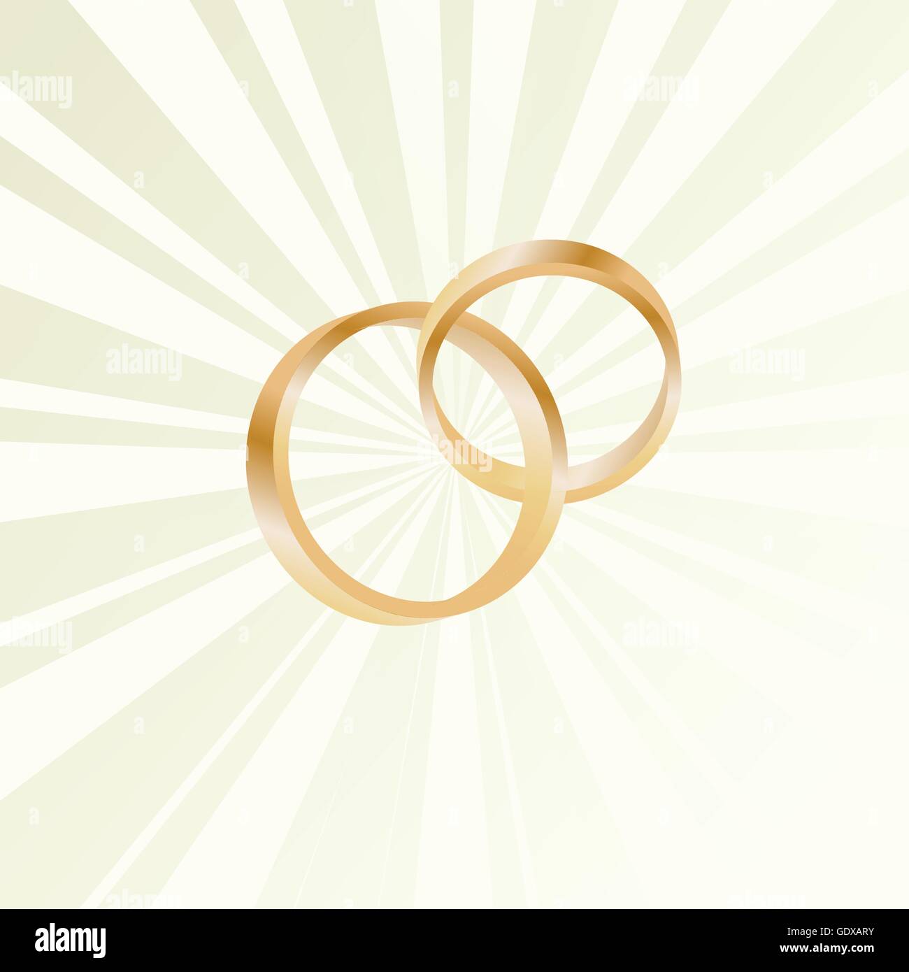 Couple of gold wedding rings vector background card Stock Vector Image ...