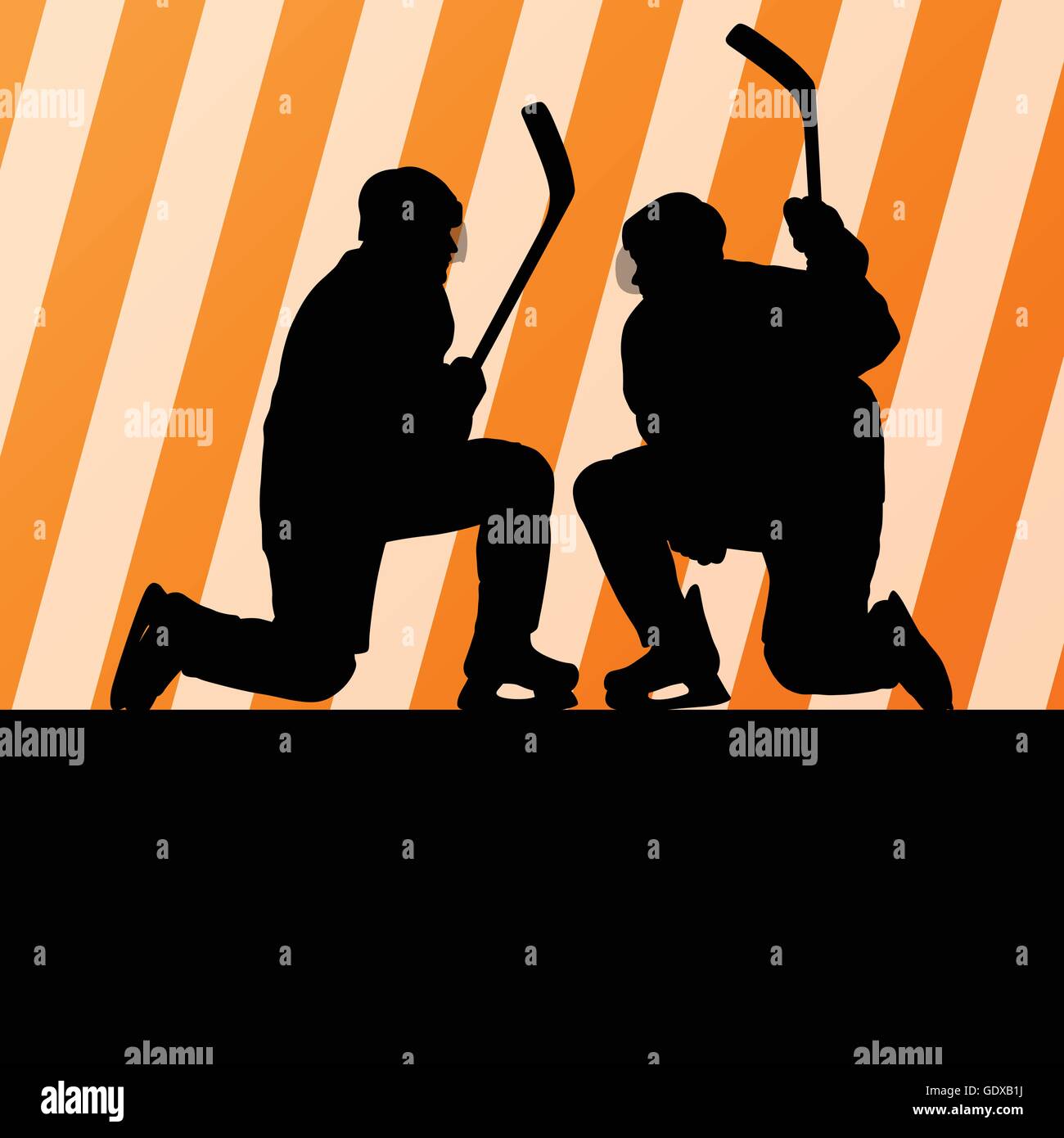 Ice hockey player silhouette sport abstract vector background concept ...