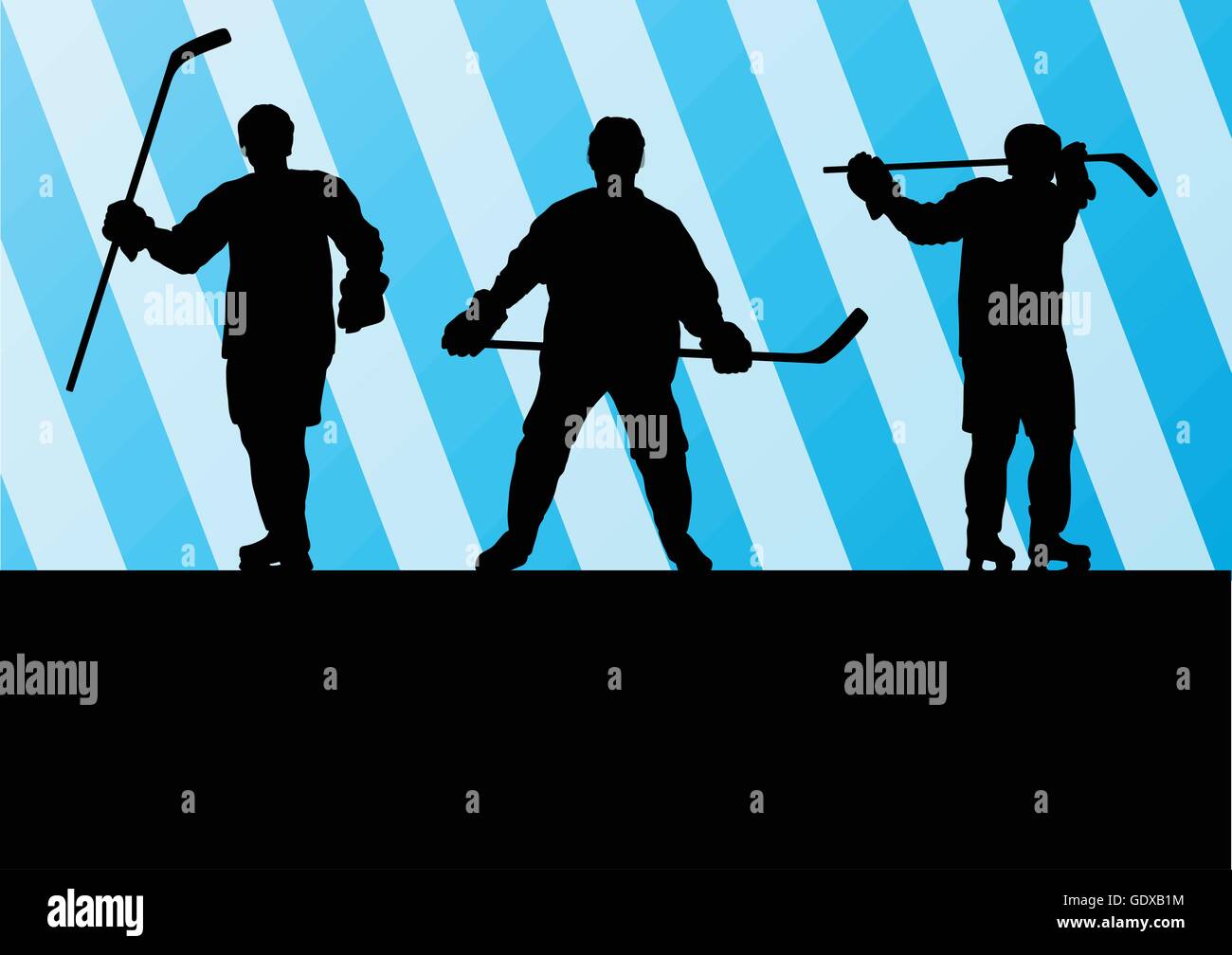 Ice hockey player silhouette sport abstract vector background concept ...