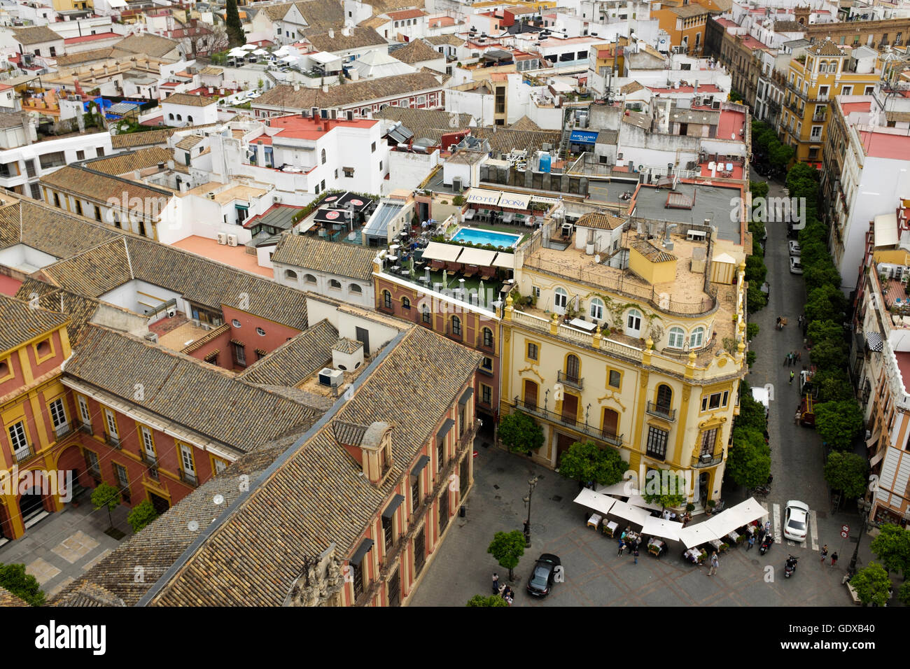 Rooftop view of the Spanish city of Seville, Spain Stock Photo - Alamy