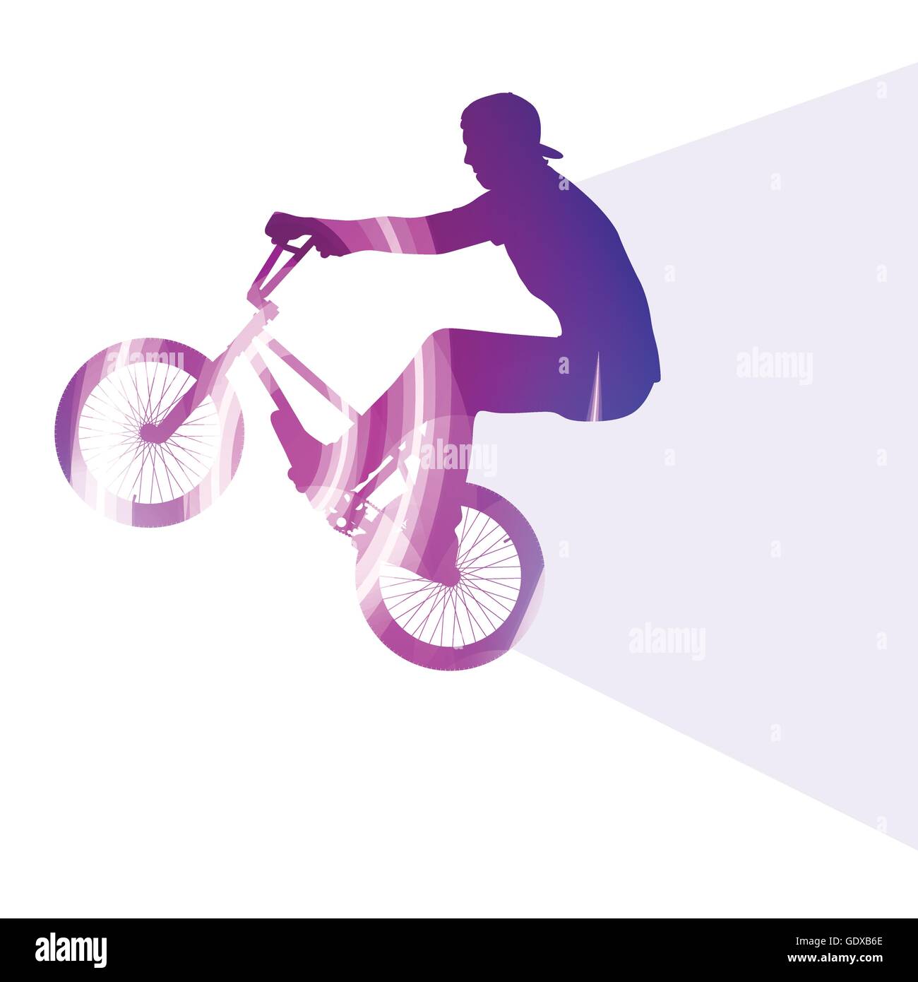 Extreme cyclists abstract bicycle rider silhouette vector background ...