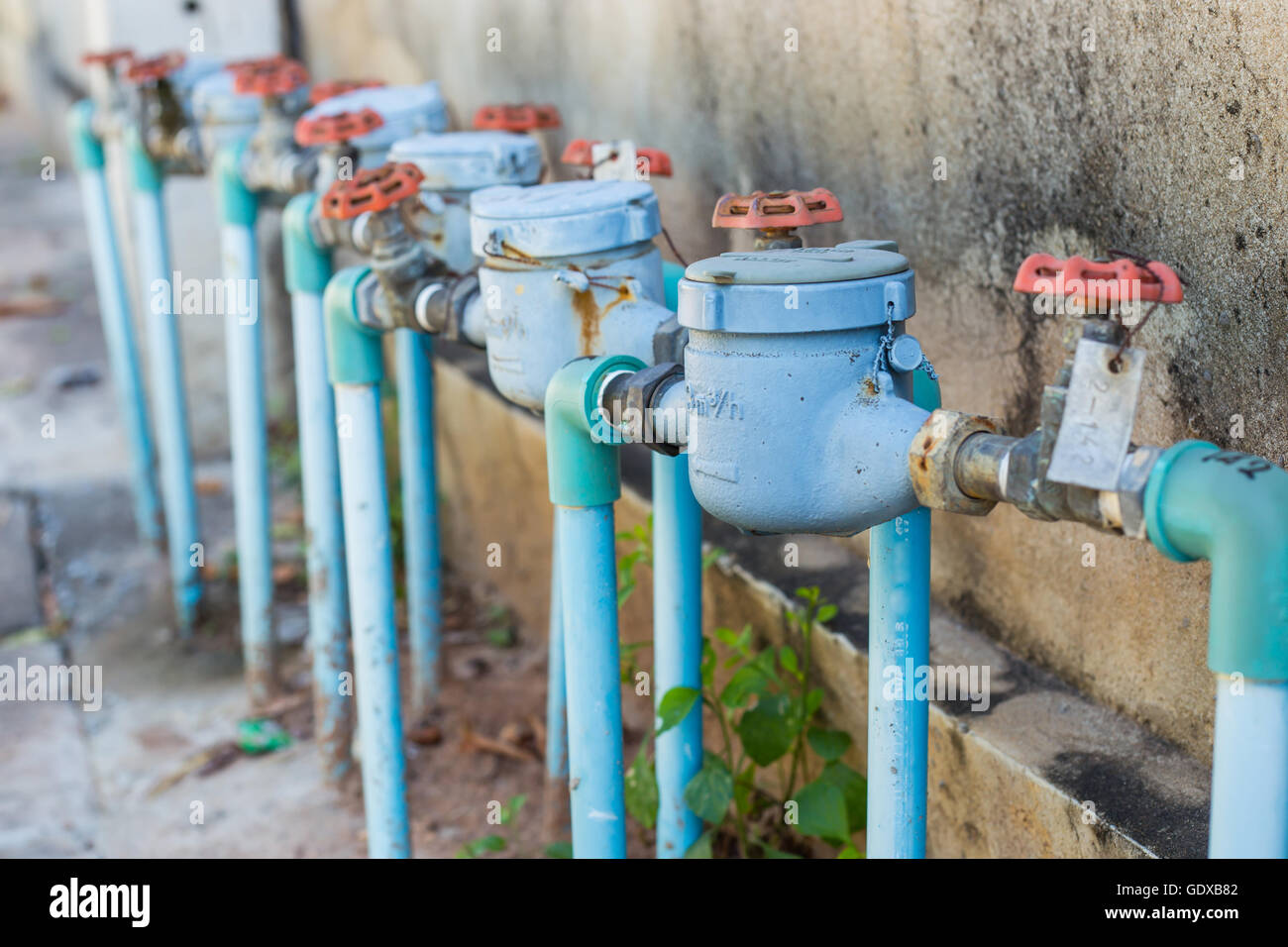 Stop valve and water meter hi-res stock photography and images - Alamy