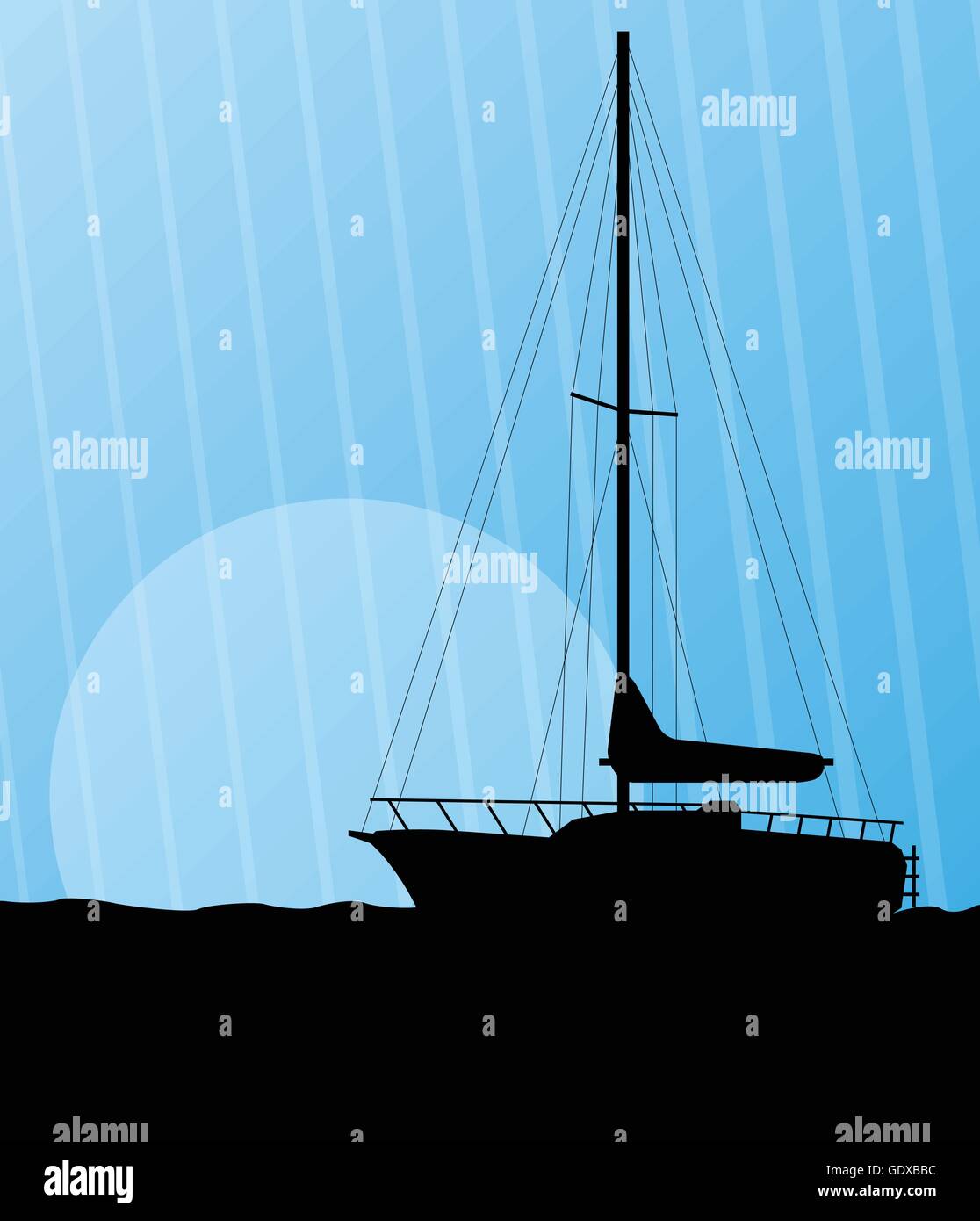 Yacht, boat sailing vector background for poster Stock Vector Image ...