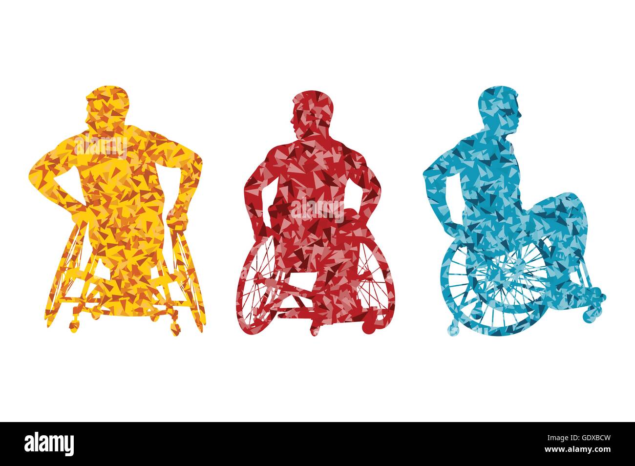 Active disabled men wheelchair vector background concept for poster ...