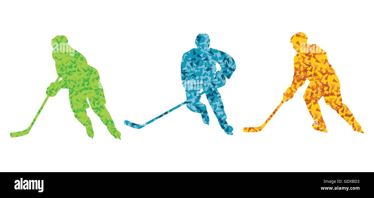 Ice hockey player silhouette sport abstract vector background for ...