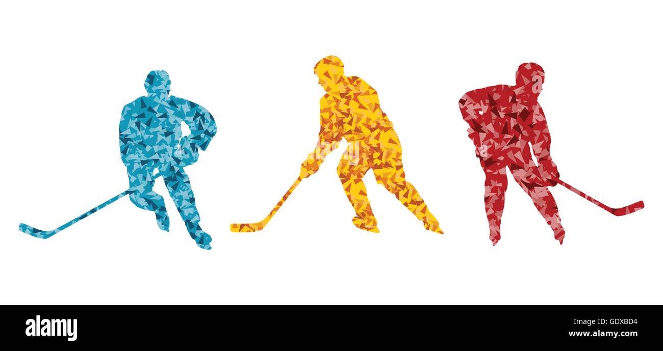 Ice hockey player silhouette sport abstract vector background for ...