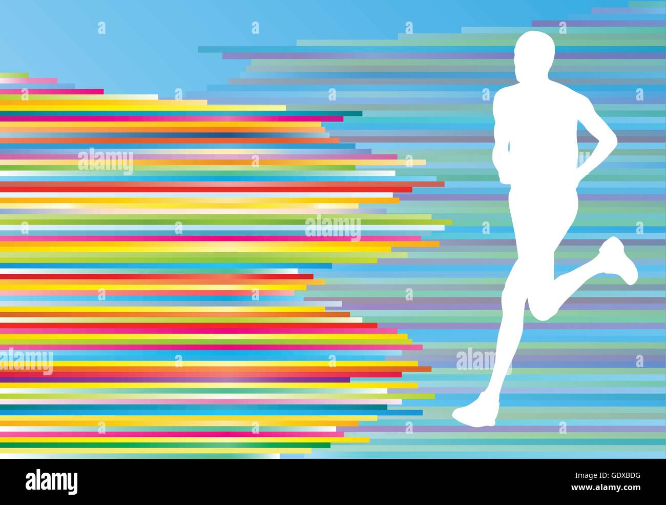 Man runner silhouette vector background template concept for poster ...