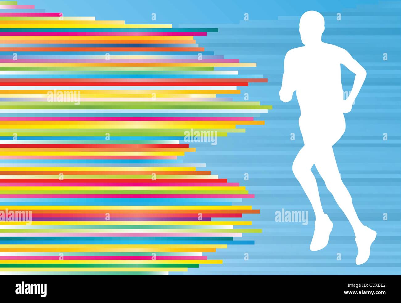 Man runner silhouette vector background template concept for poster ...
