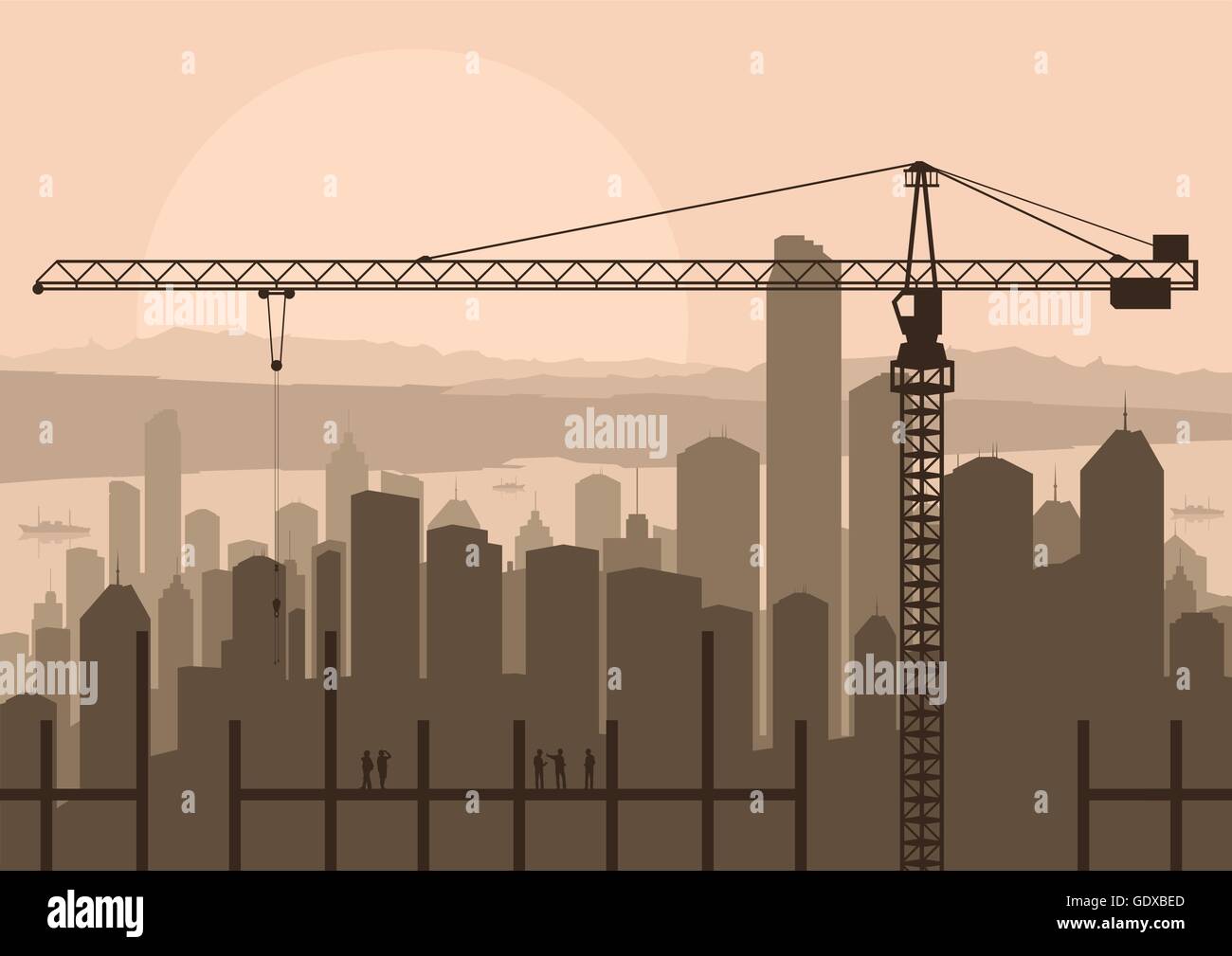 New york city construction site Stock Vector Images - Alamy