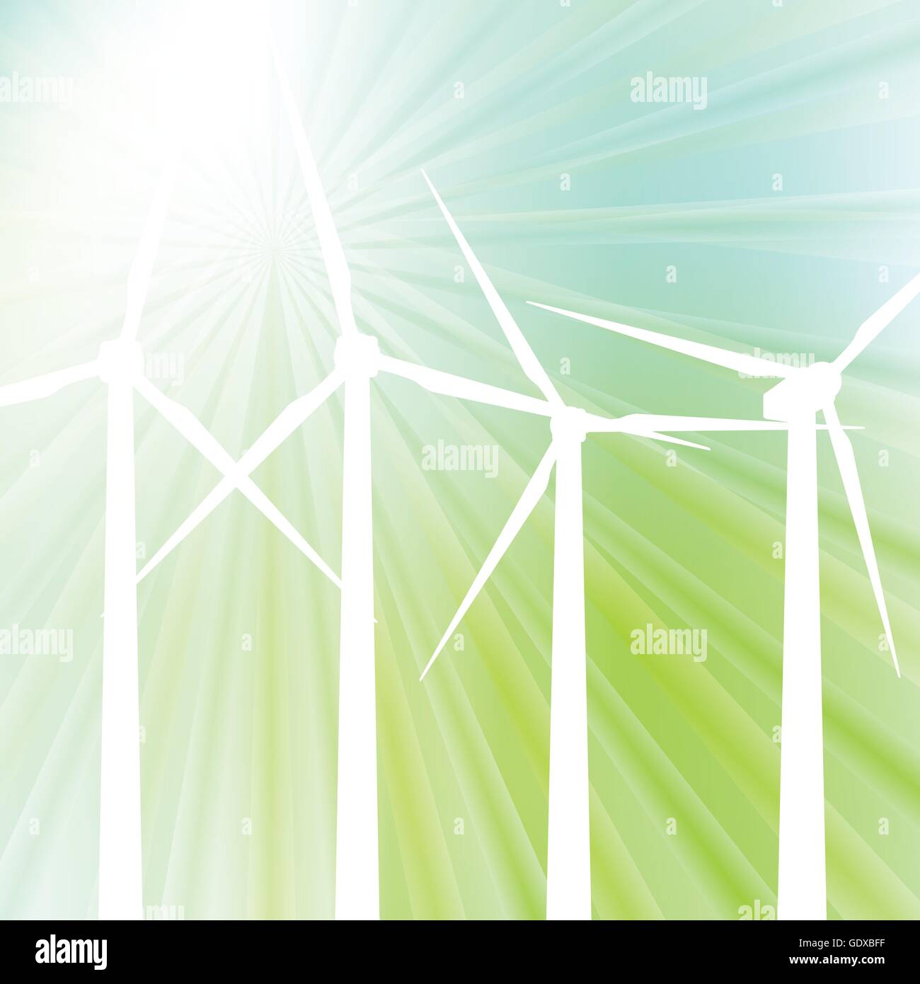 Wind generator vector background with light sun burst Stock Vector ...