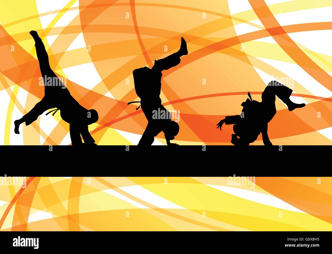 Judo fight boy vector background concept for poster Stock Vector Image ...