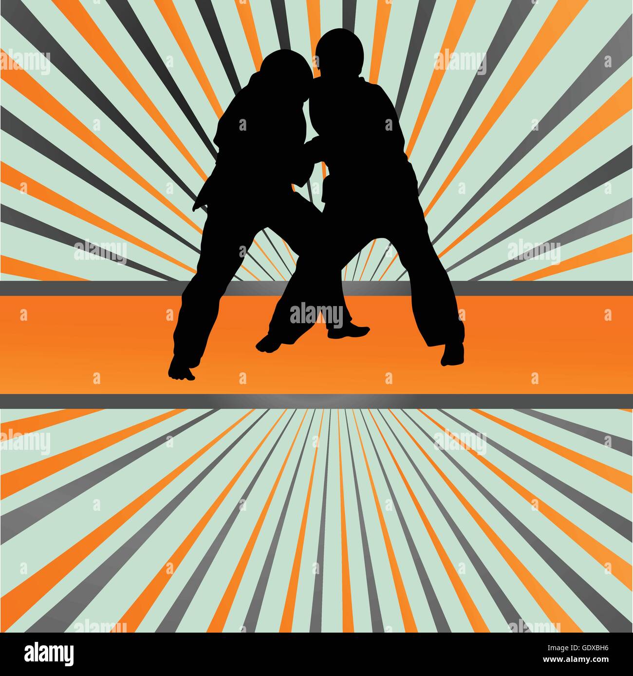 Judo fight boy vector background concept for poster Stock Vector Image ...