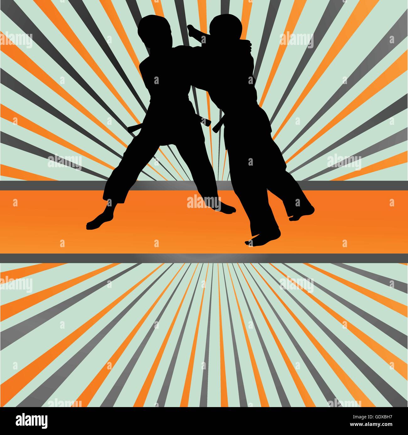 Judo fight boy vector background concept for poster Stock Vector Image ...