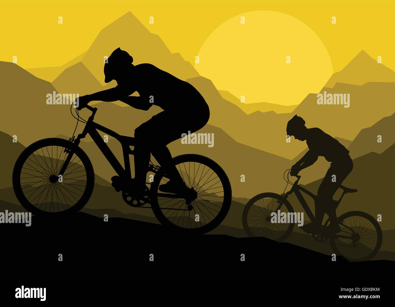 Teen Boy Mountain Bike Stock Vector Images - Alamy