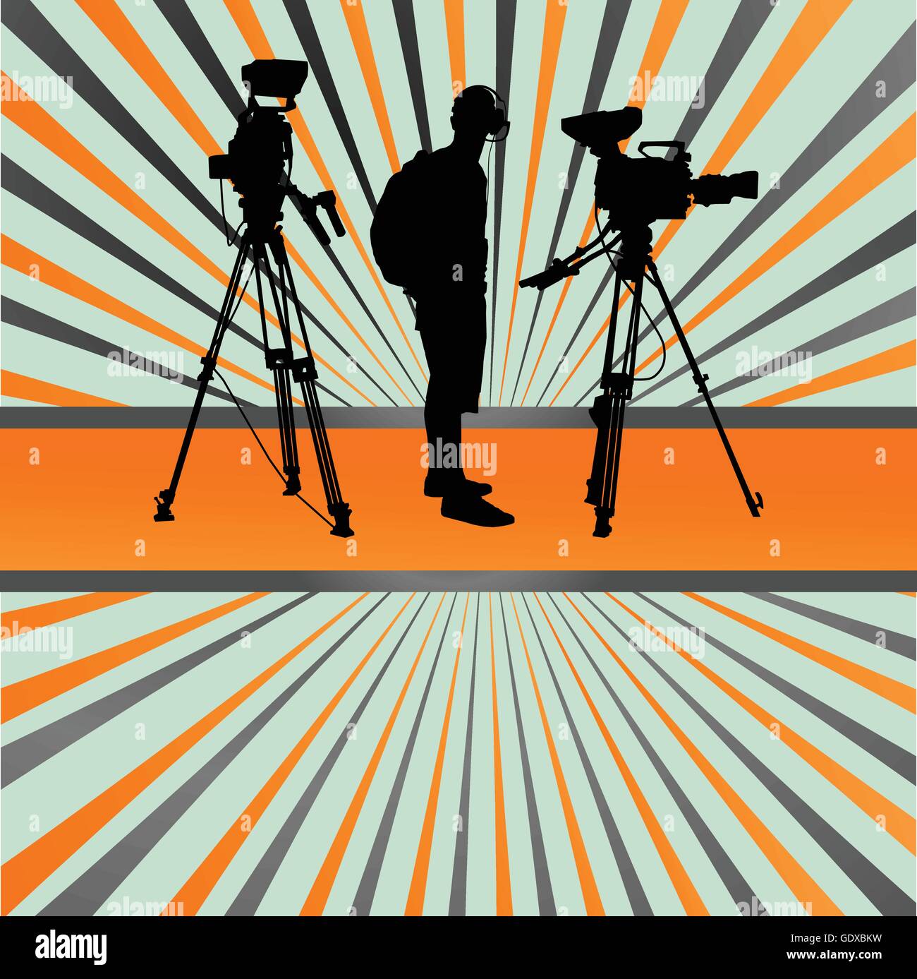 Cameraman silhouette vector background for poster Stock Vector Image ...