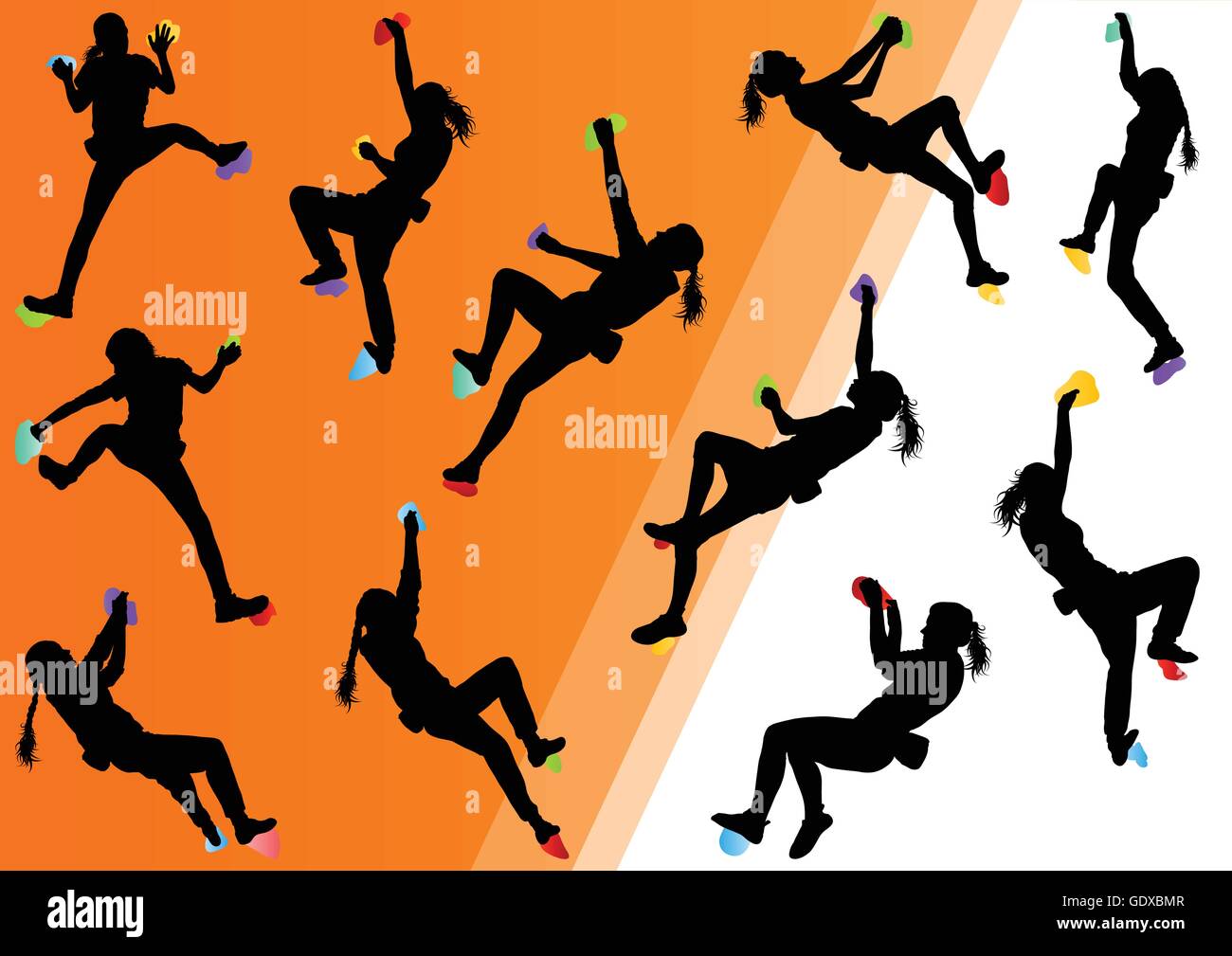 Wall Climbing Silhouette