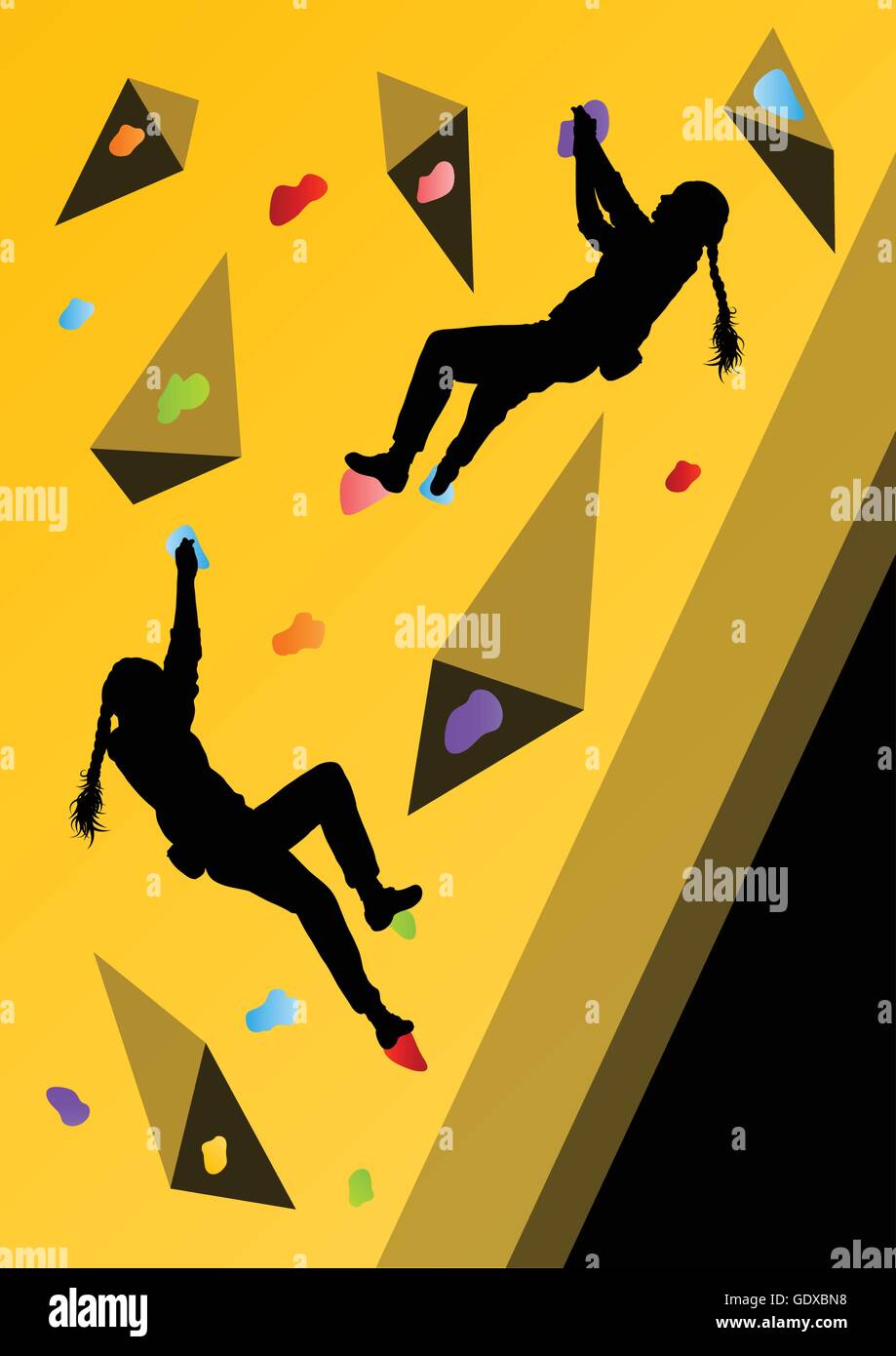 Wall Climbing Silhouette