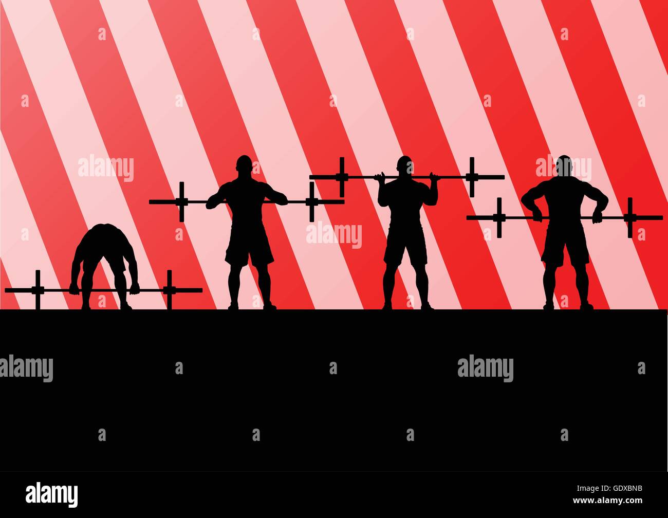 Crossfit training with weights vector background concept for poster ...