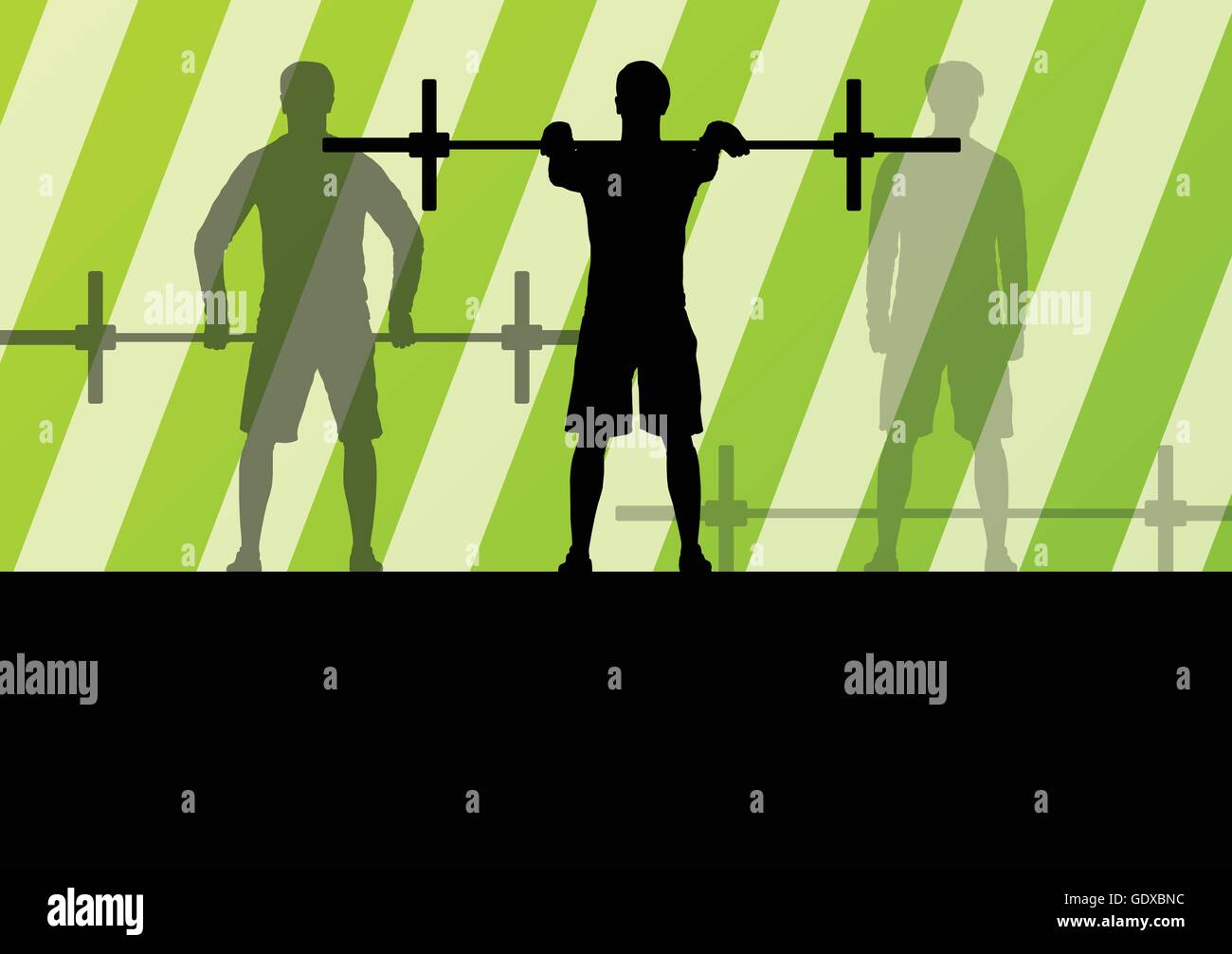 Crossfit training with weights vector background concept for poster ...
