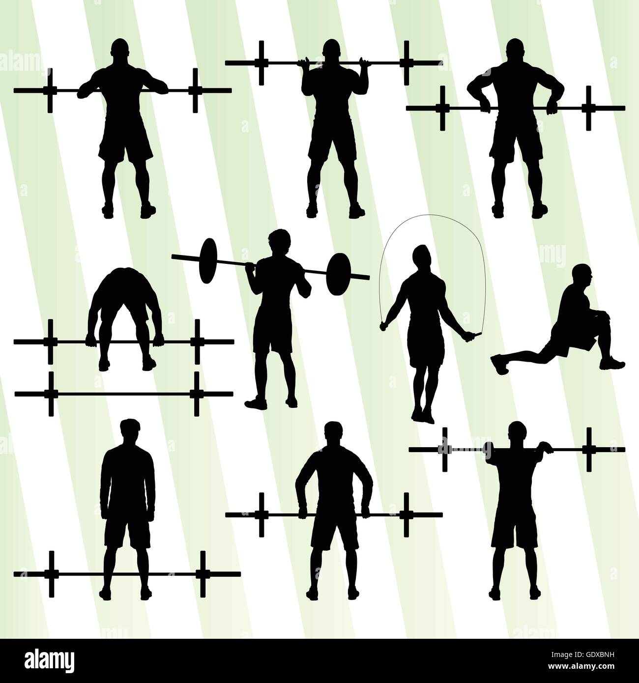 Crossfit training with weights vector background concept for poster ...