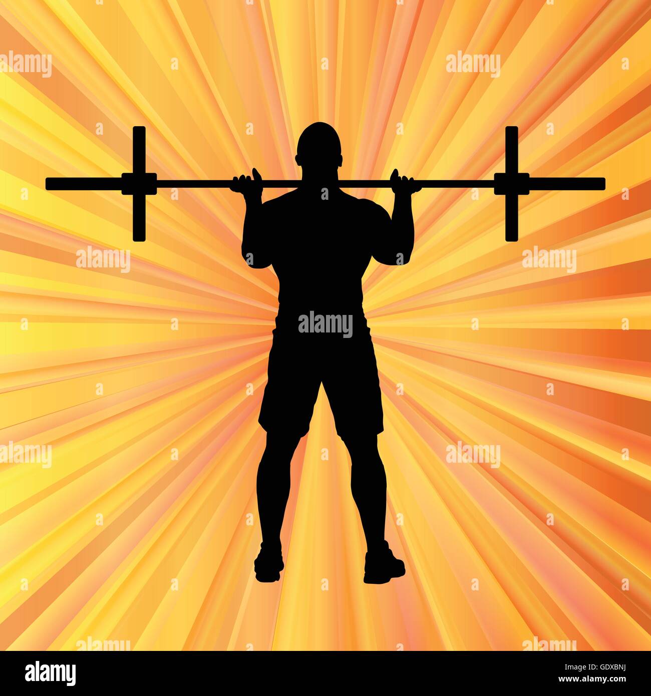 Crossfit training with weights vector background concept for poster ...