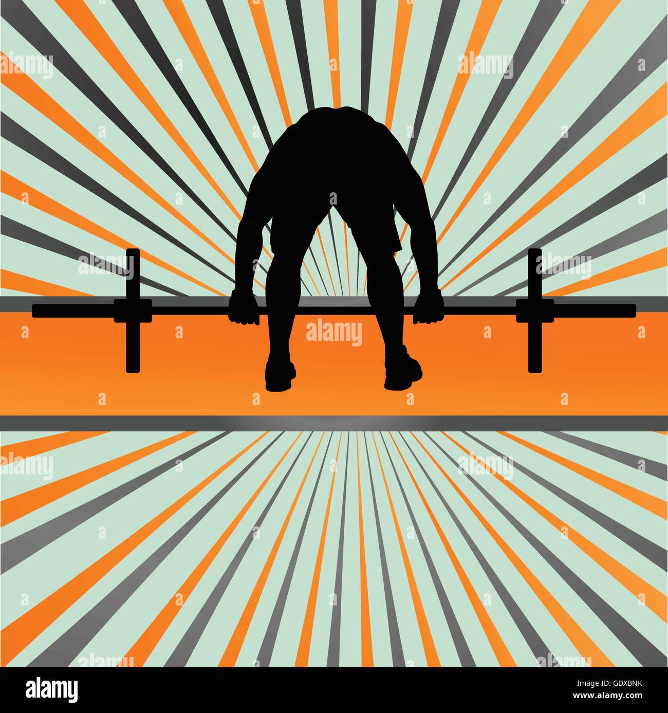 Crossfit training with weights vector background concept for poster ...