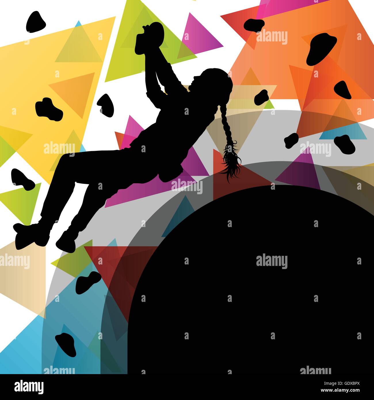 Indoor Rock Climbing Stock Vector Images - Alamy