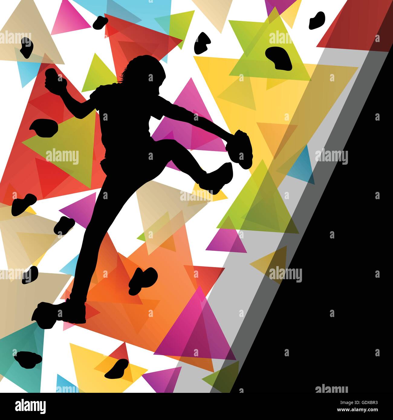 Indoor rock climbing wall Stock Vector Images - Alamy
