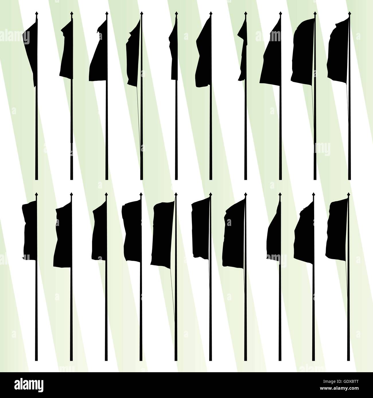 Waving flags vector background concept landscape for poster Stock ...