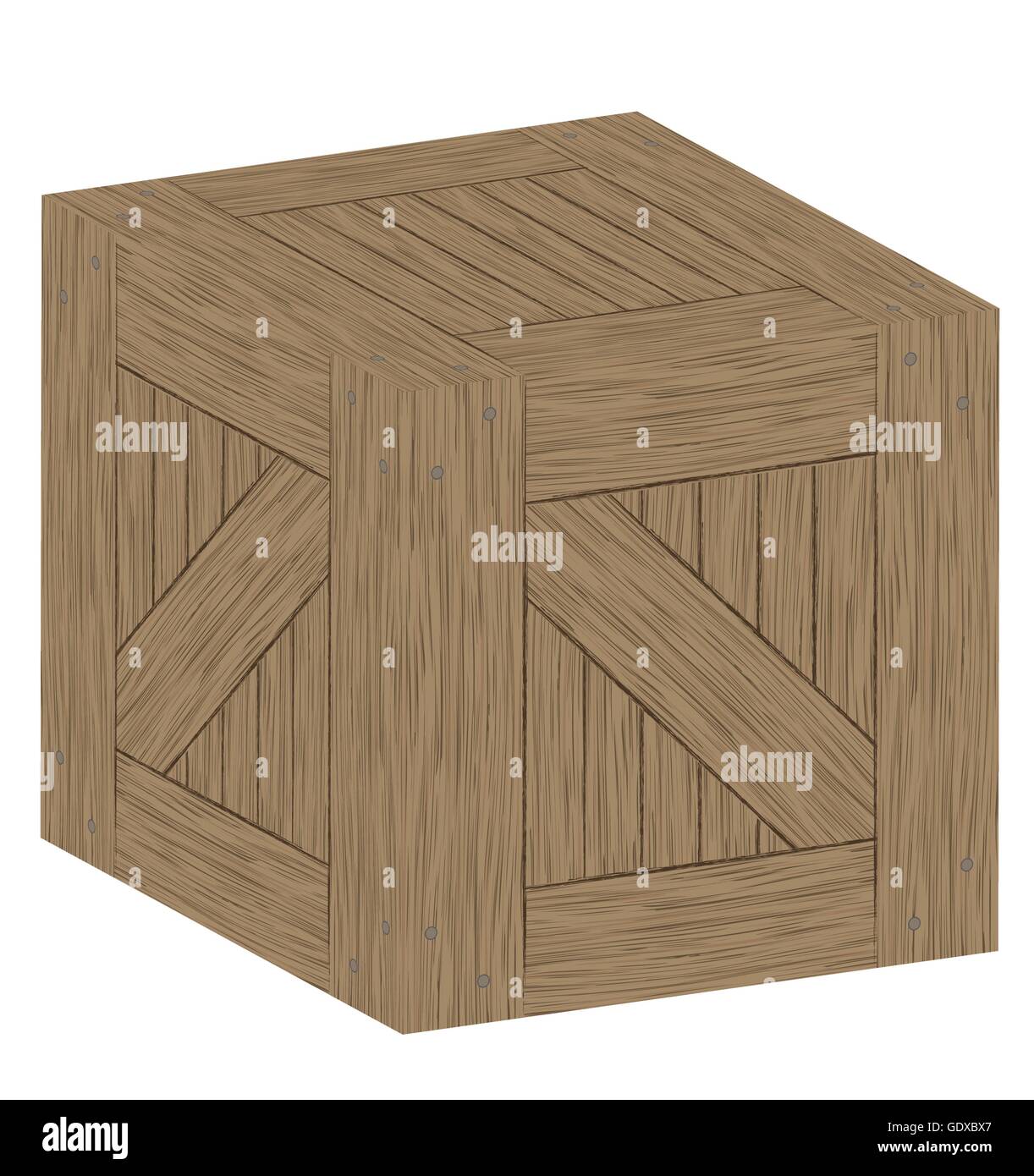 Wooden crate or box vector background for poster Stock Vector Image ...