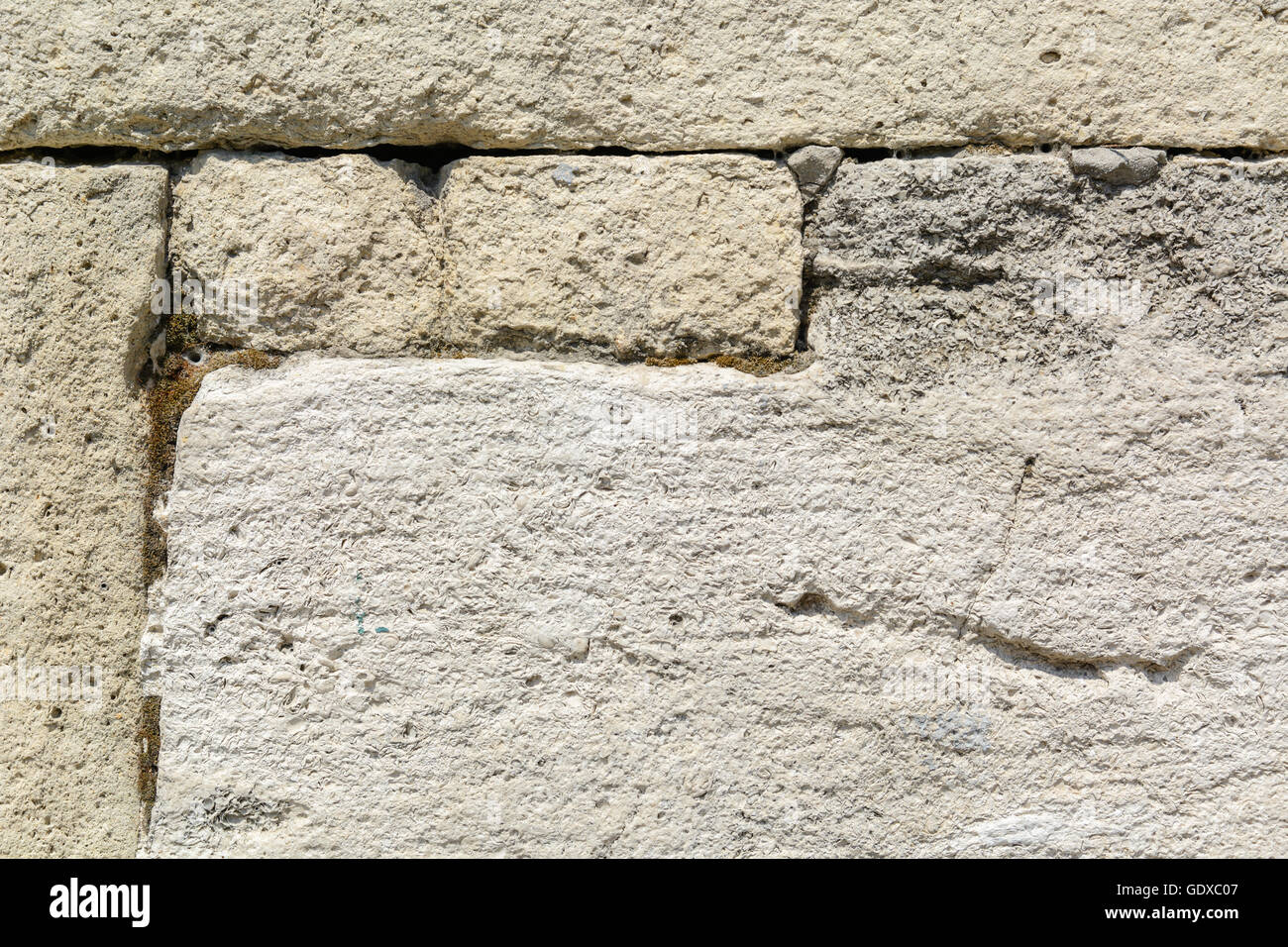 gray wall of sandstone blocks rectangular shape Stock Photo - Alamy