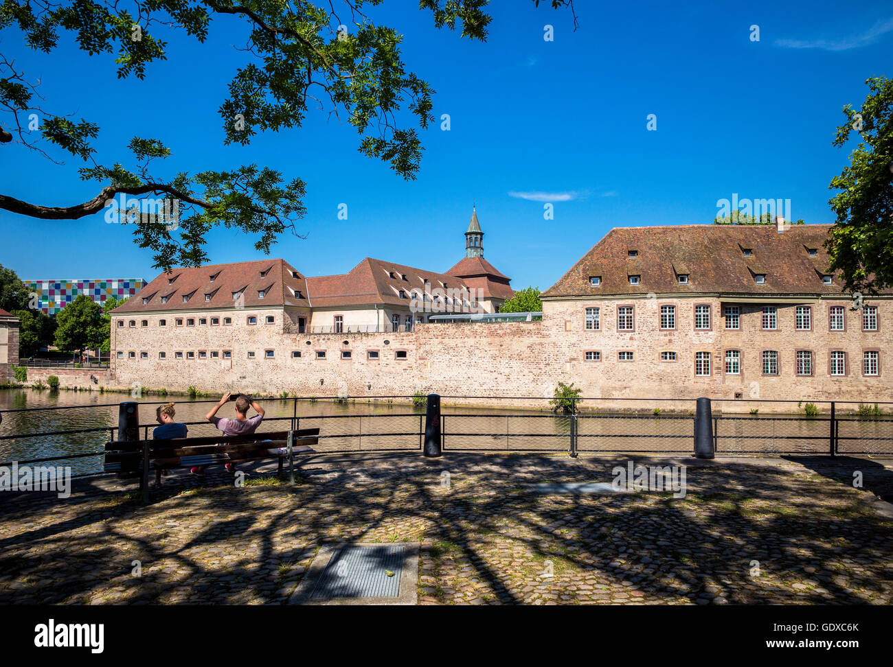 Shaded square and the Commanderie Saint-Jean, home of ENA, National ...