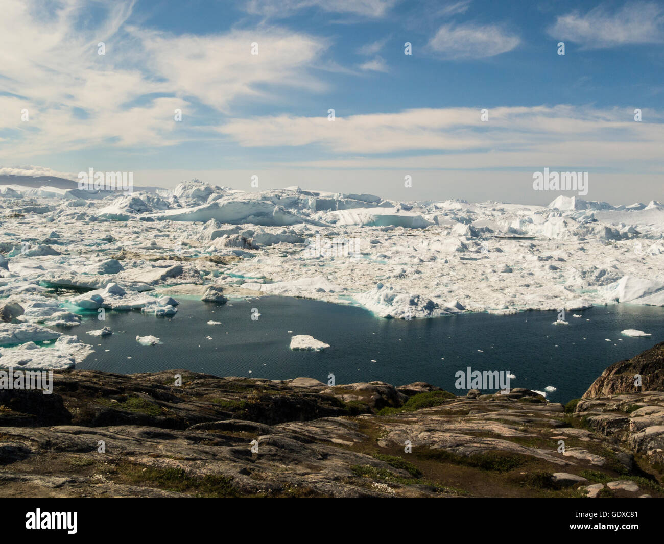 Ilulissat icefjord fed by Sermeq Kujalleq glacier Ilulissat is a town ...