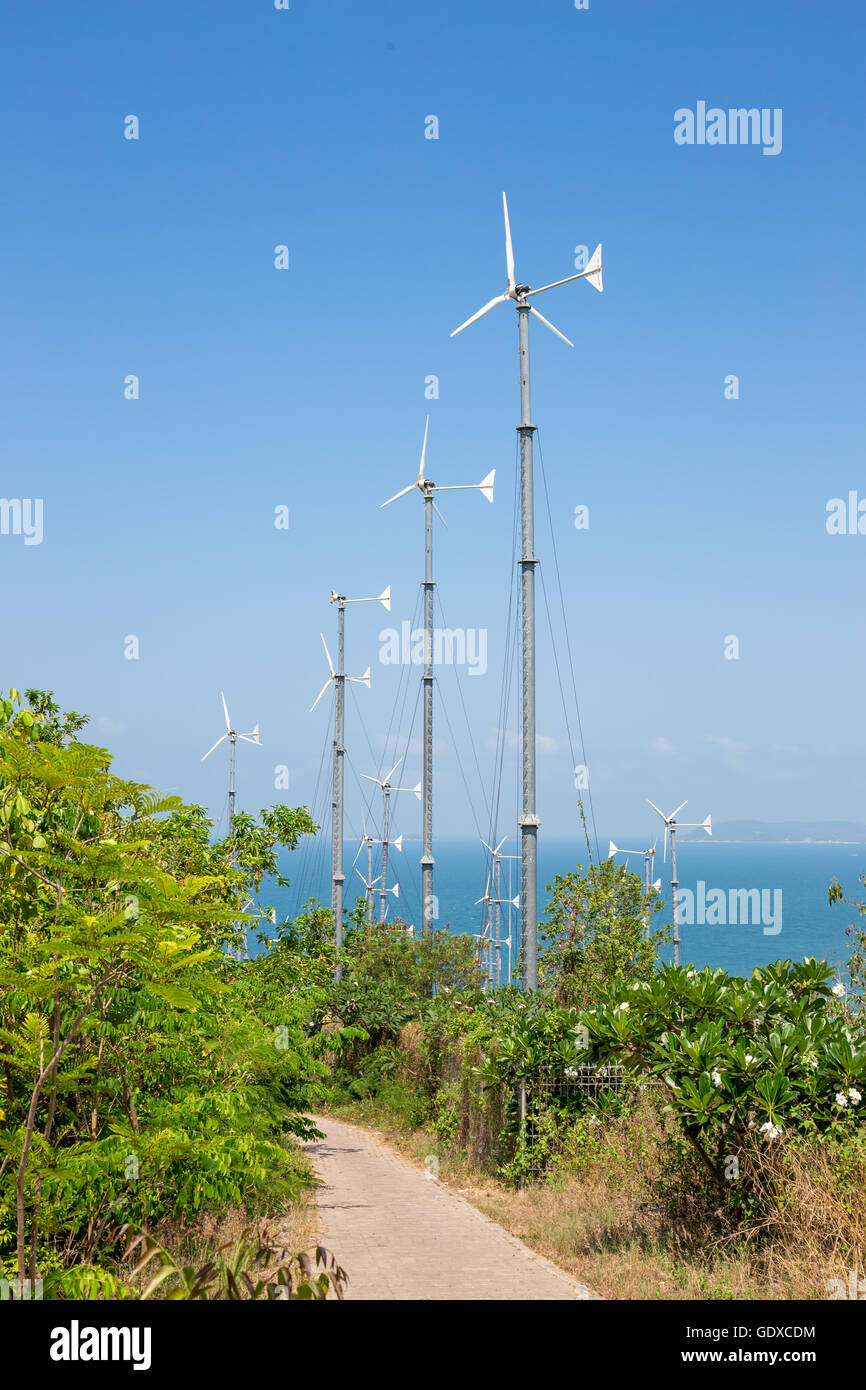 Wind turbines mountain hi-res stock photography and images - Alamy