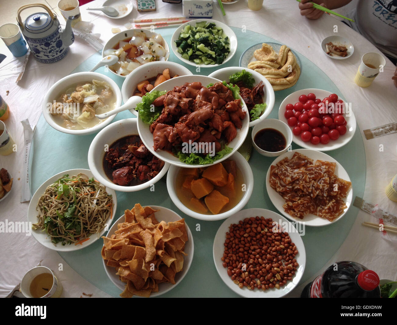 Lunch is served, Changyucheng village, in Beijing, China Stock Photo ...