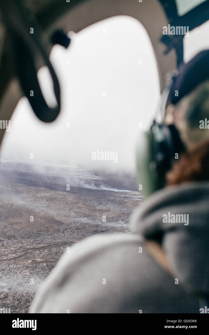 Helicopter Ride to see volcanic activity and lava flow over Volcanoes ...