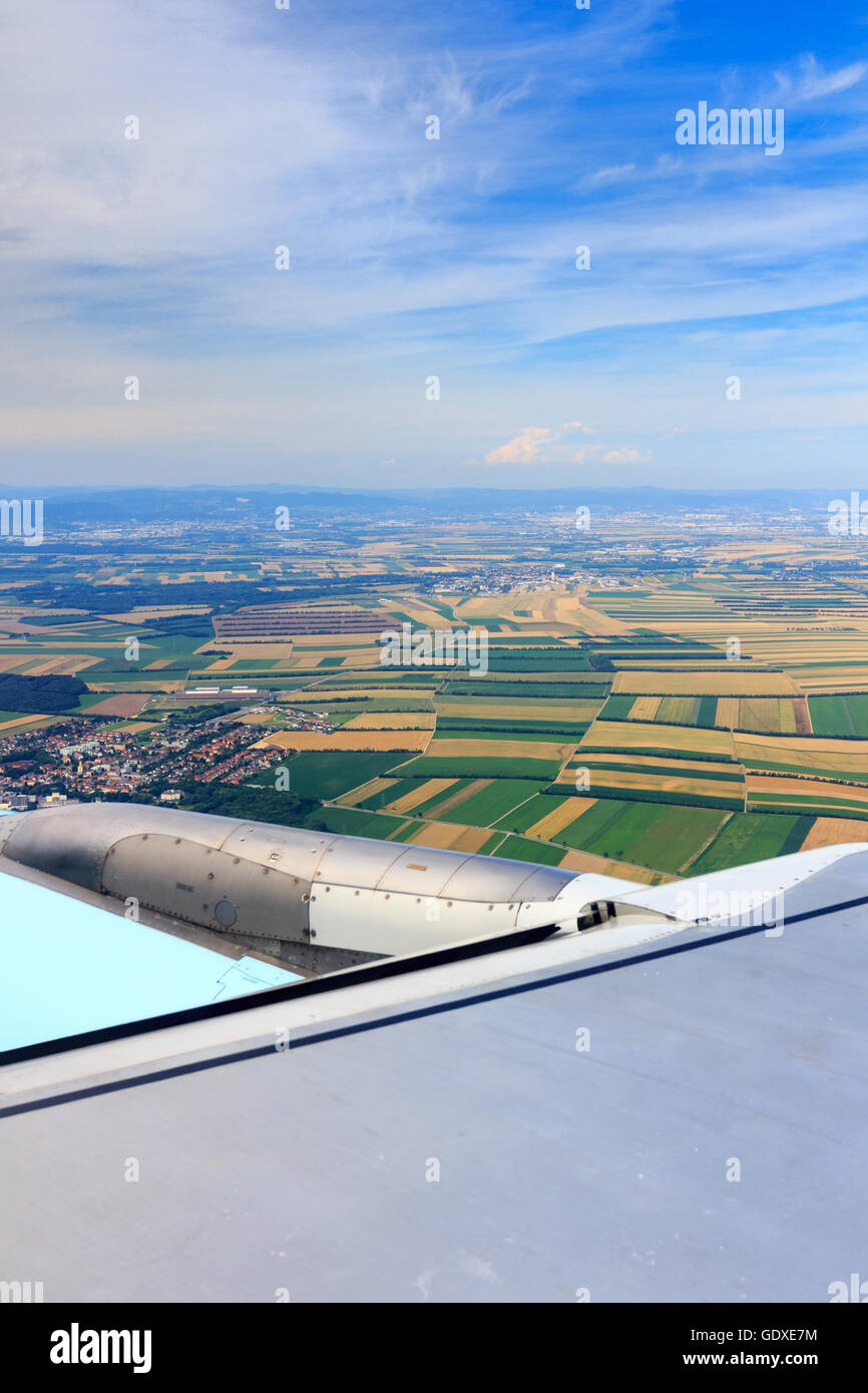 The top view from a window of the flying plane Stock Photo - Alamy