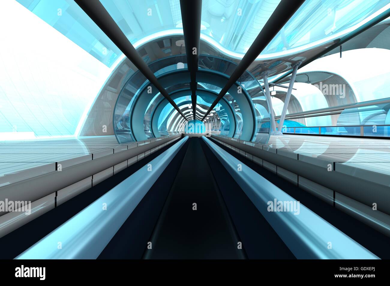 Futuristic subway train station 3d hi-res stock photography and images ...