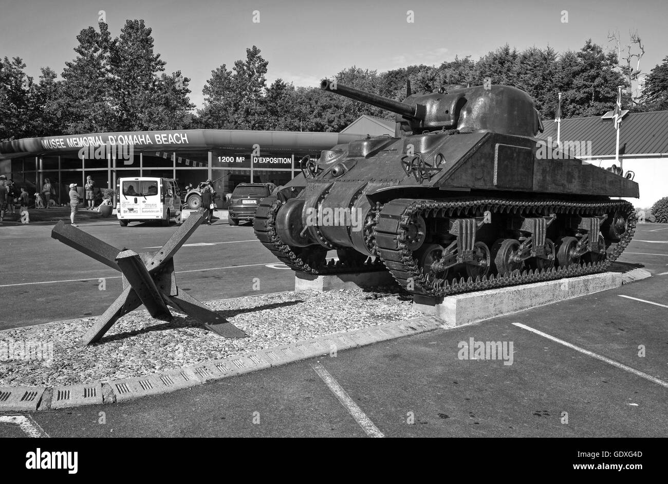 American medium tank sherman Black and White Stock Photos & Images - Alamy