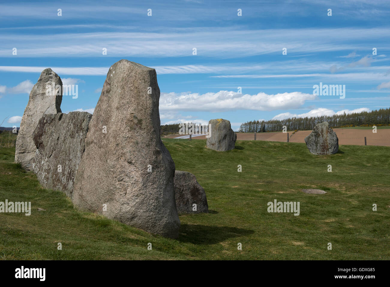 East Aquhorthies Stone Circle, Inverurie, Aberdeenshire, Scotland Stock ...