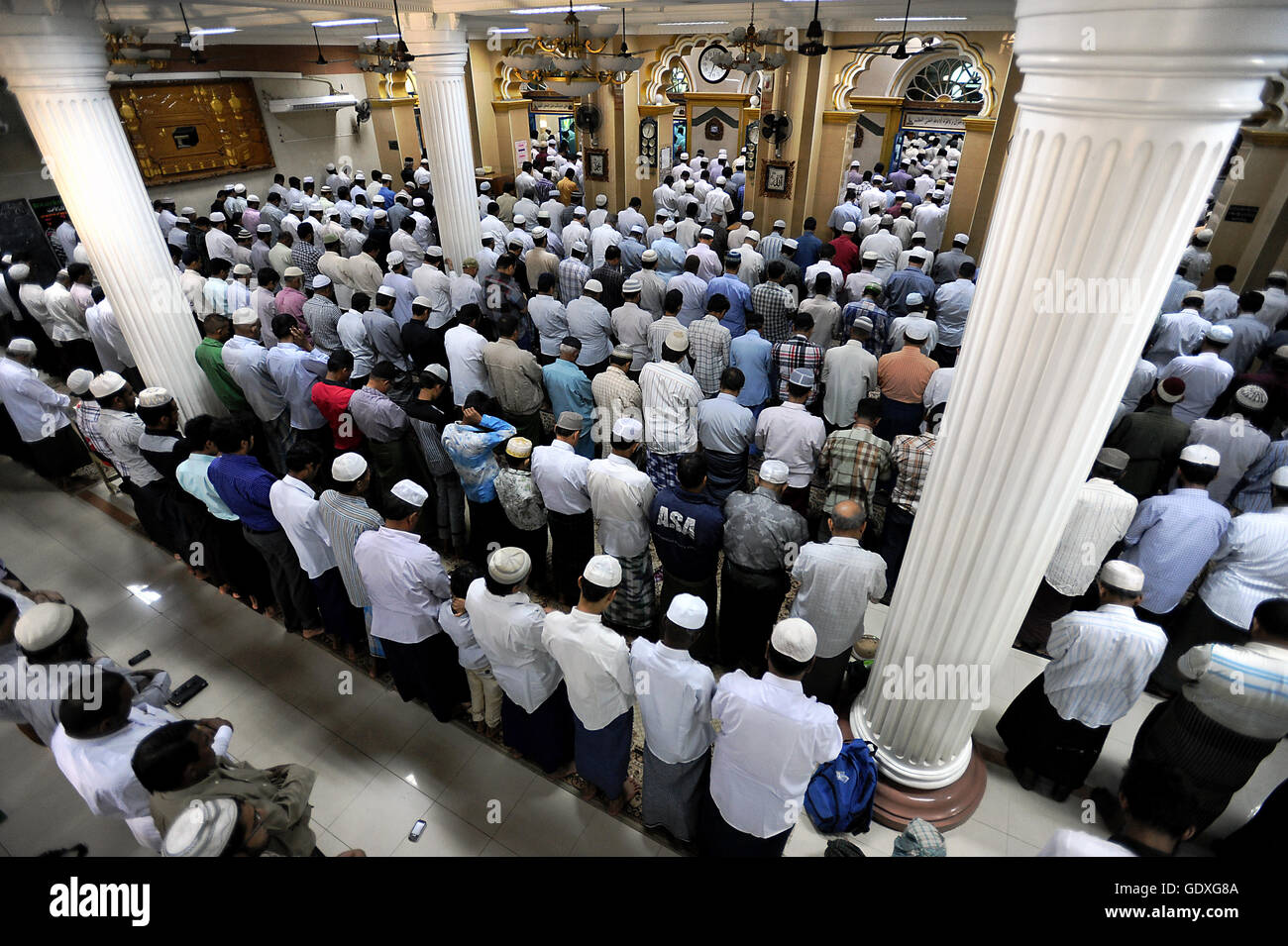 Muslim men during Friday prayers Stock Photo - Alamy