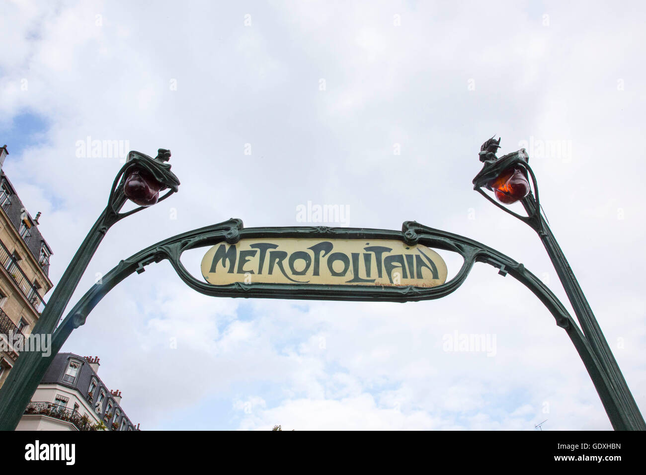 Metropolitain underground sign in Paris, France, 2014 Stock Photo - Alamy