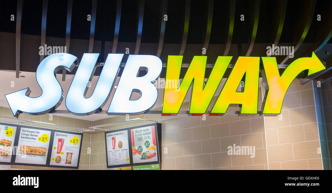 Close up of a Subway logo, Berlin, Germany, 2014 Stock Photo - Alamy