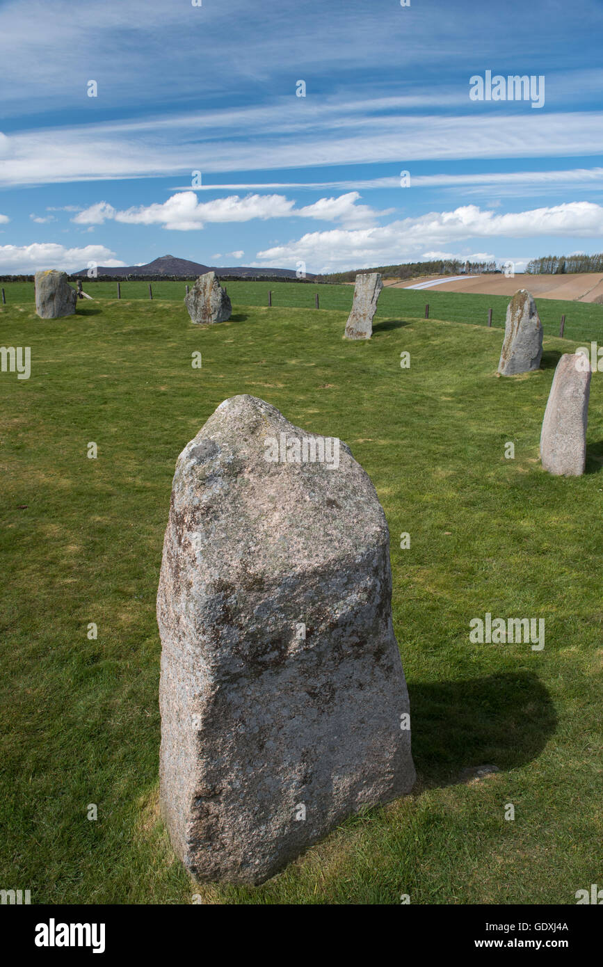 East Aquhorthies Stone Circle, Inverurie, Aberdeenshire, Scotland Stock ...