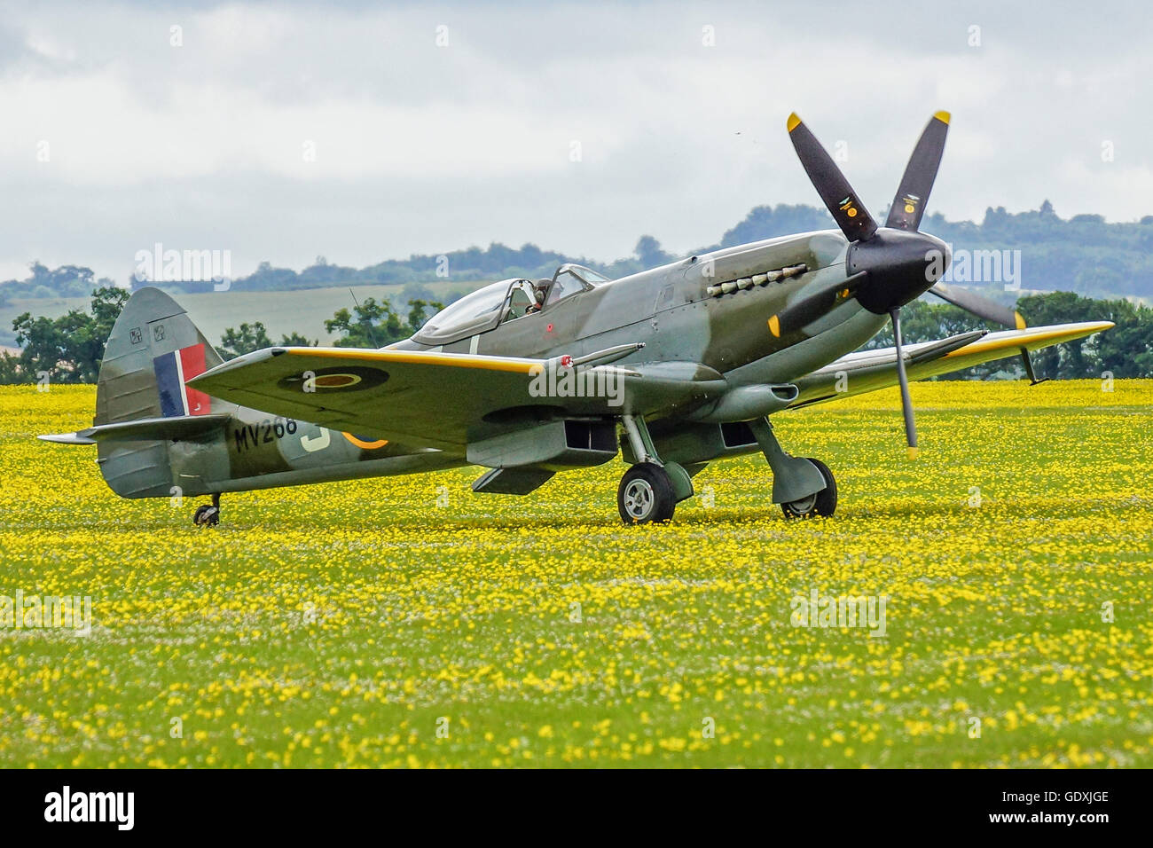 Spitfire Mk XlV, displaying as MV268, the personal aircraft of Wing ...