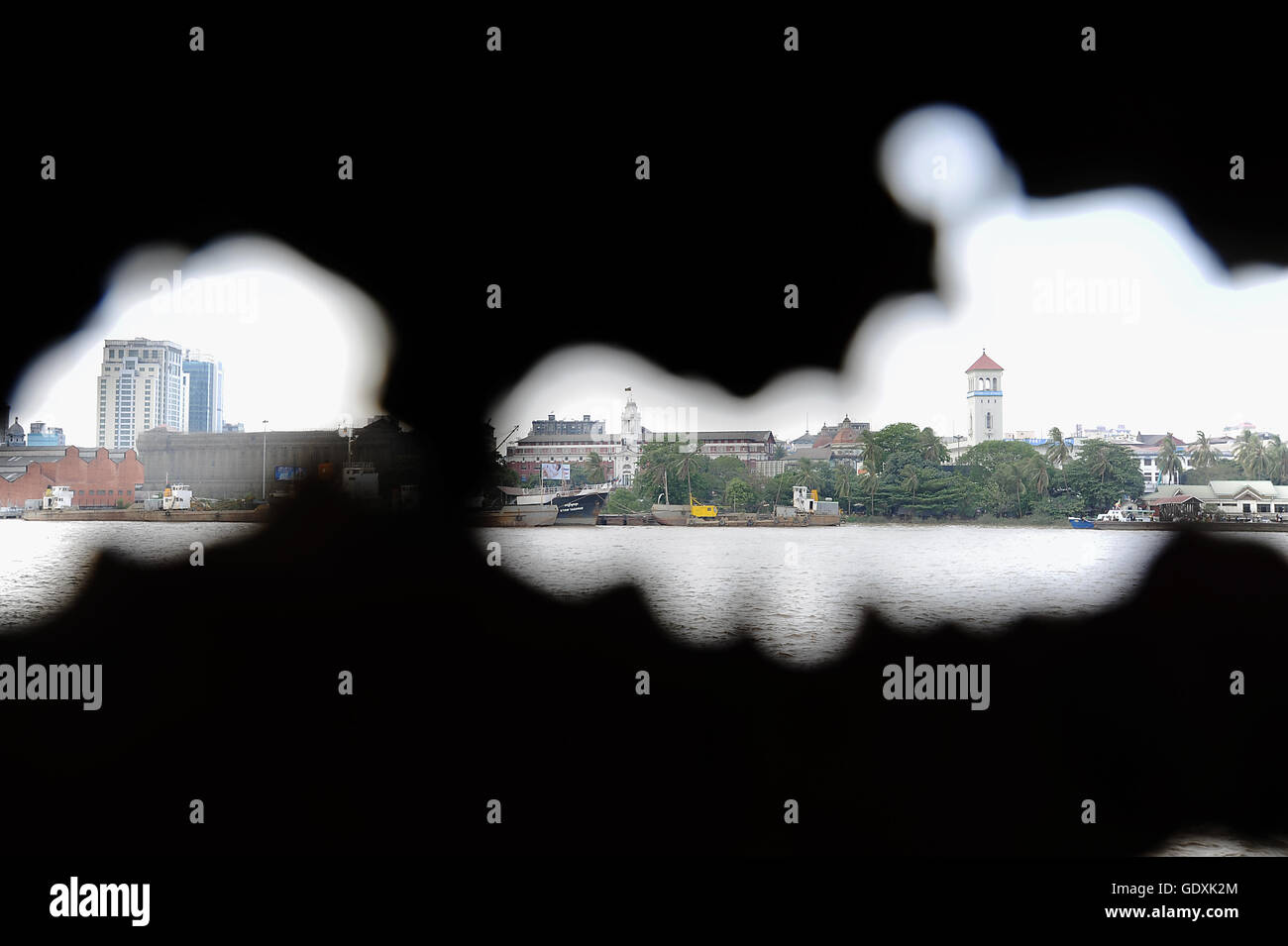 Rangoon river and old city hi-res stock photography and images - Alamy