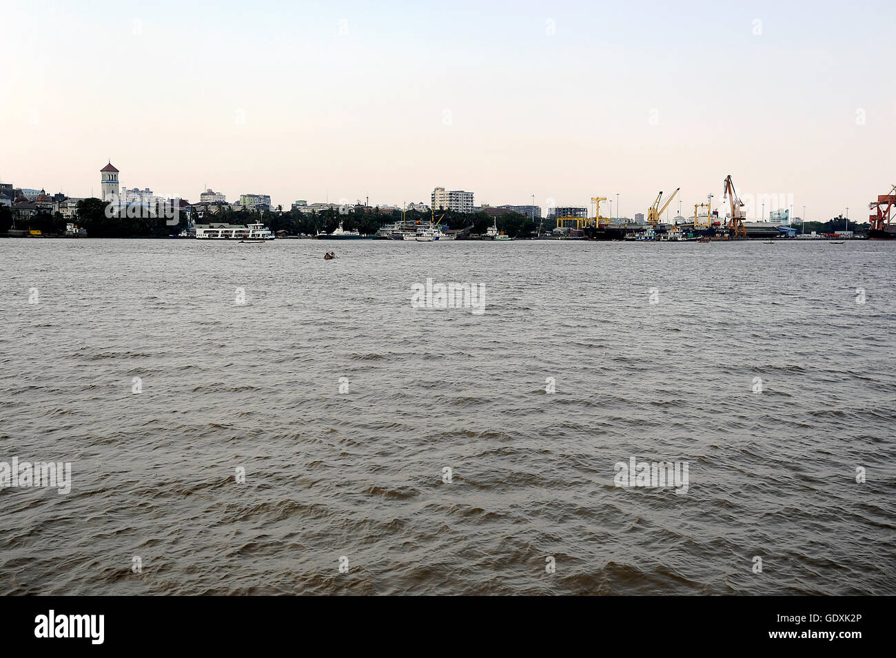 Rangoon river and old city hi-res stock photography and images - Alamy