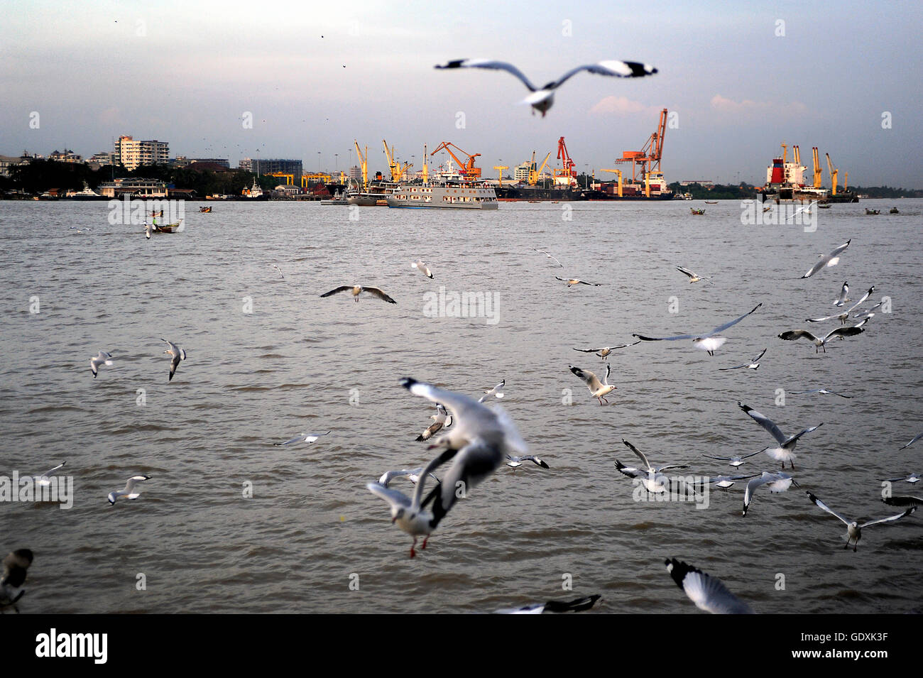 Rangoon river and old city hi-res stock photography and images - Alamy